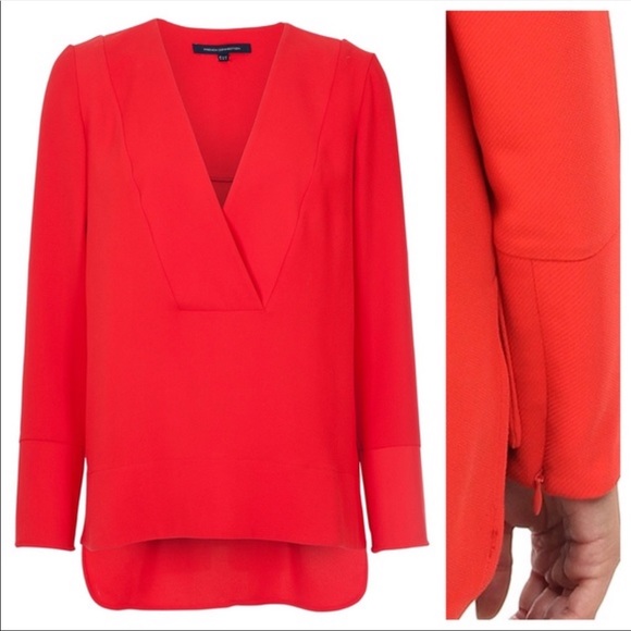 French Connection | Tops | French Connection Arrow Crepe Surplice In ...